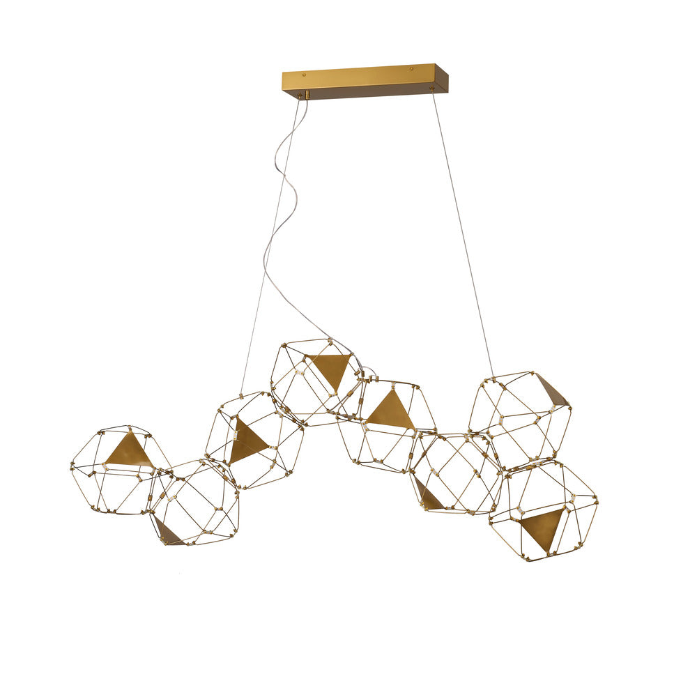 Avista Cube Chandelier 50" Gold -LED – Avista Lighting