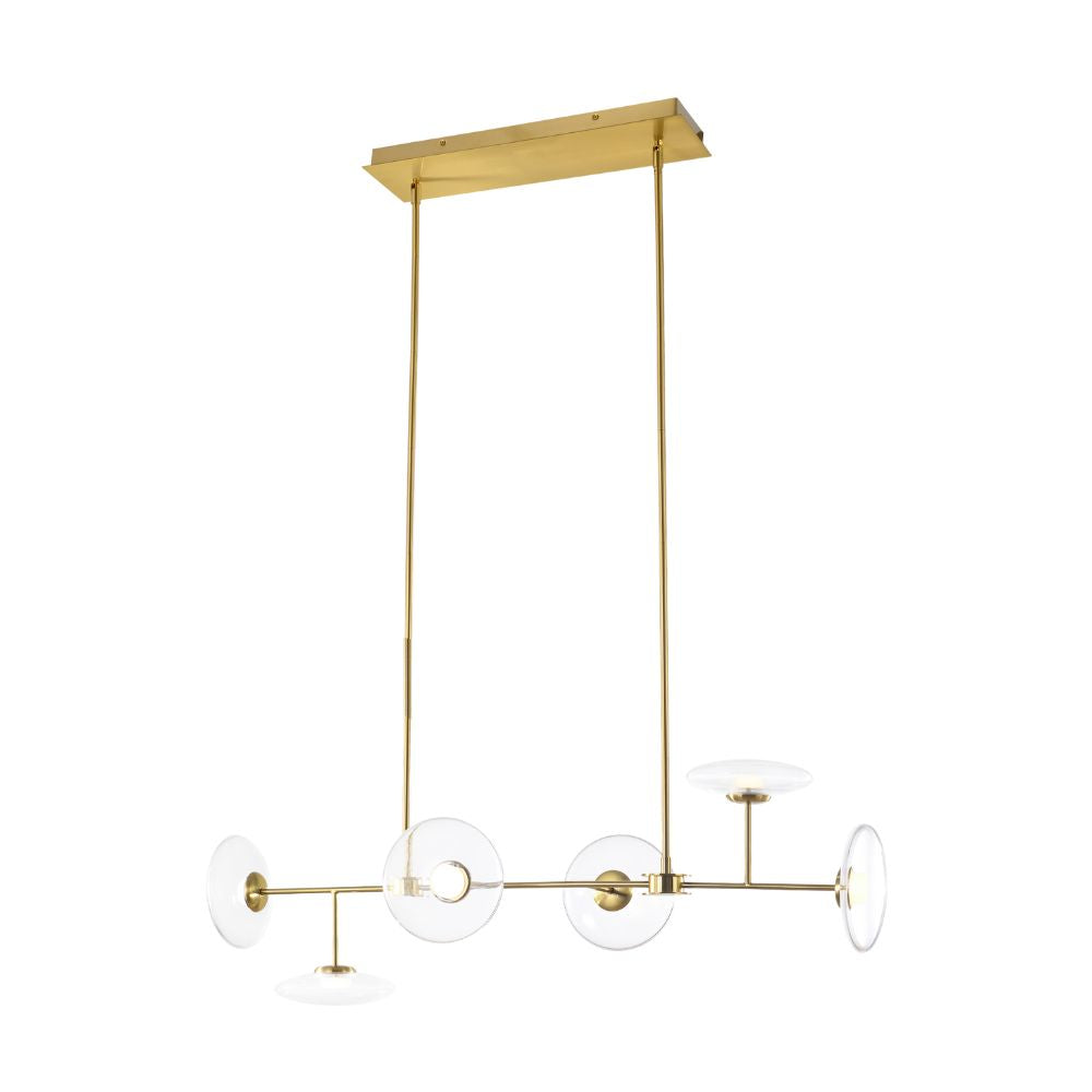 Avista Helix Linear Chandelier 6-Light Gold -LED – Avista Lighting