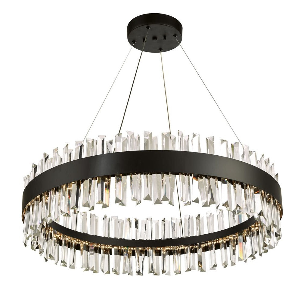 Avista Geo Chandelier 30" Black-LED – Avista Lighting