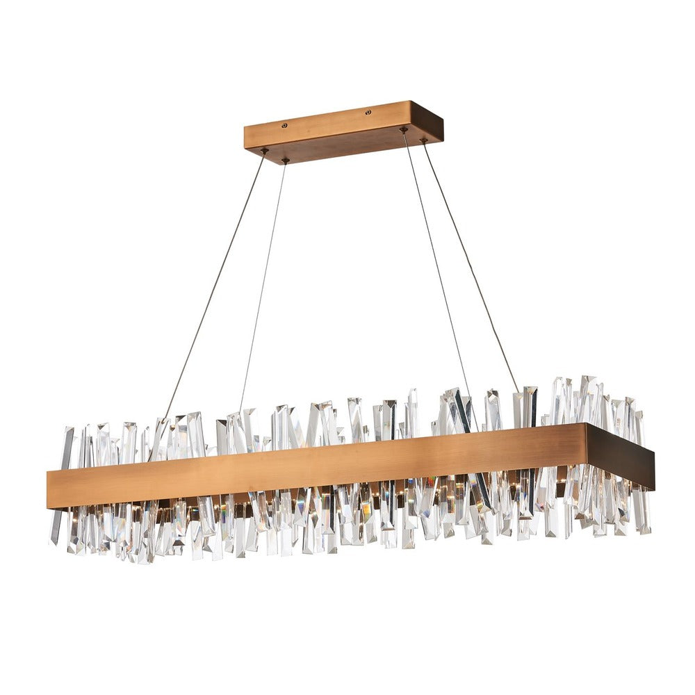 Avista Geo Chandelier 36" Antique brass- LED – Avista Lighting